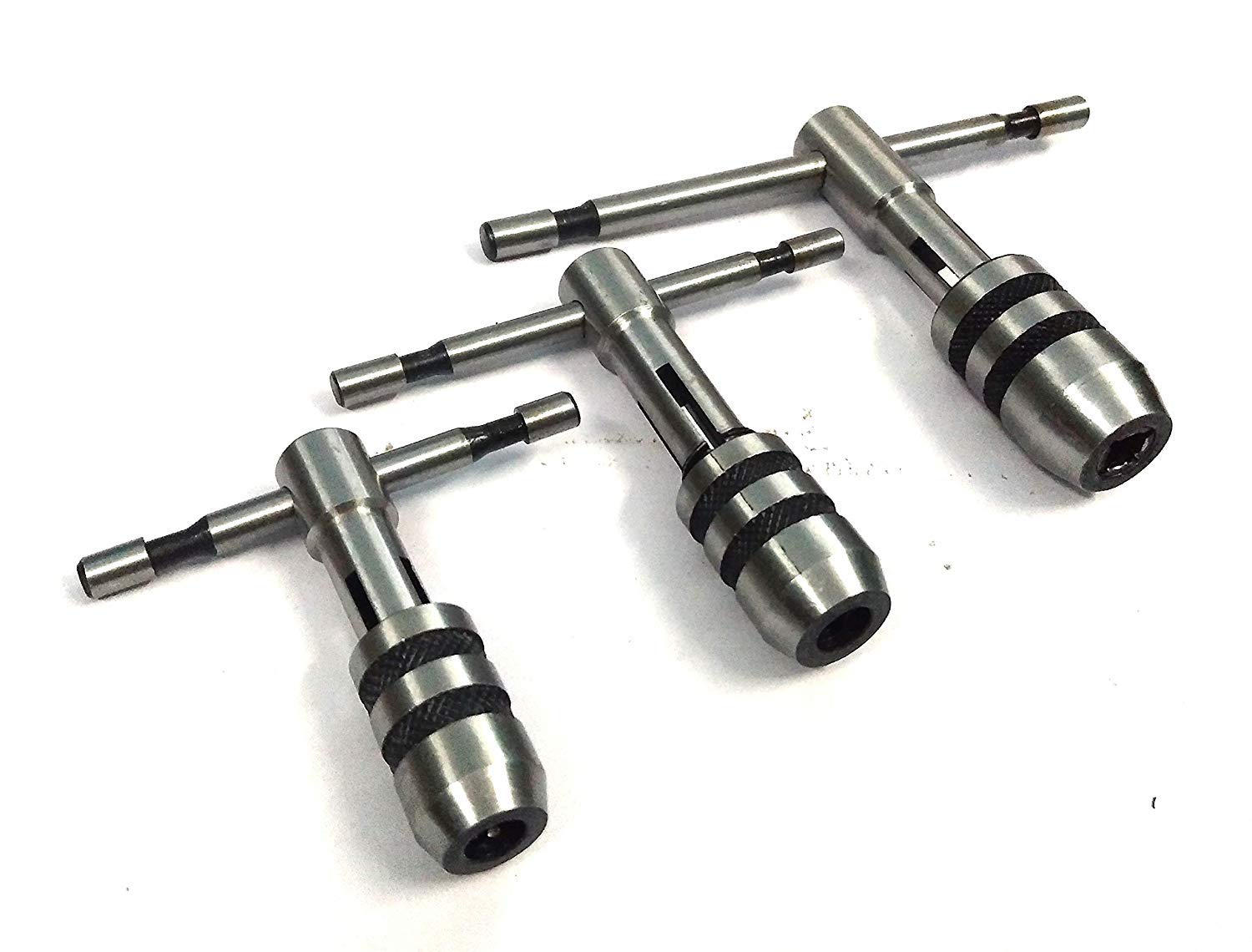 T-Handle T Type Tap Wrench Set of 3 Pieces Solid Collet Jaws - Breeze tools