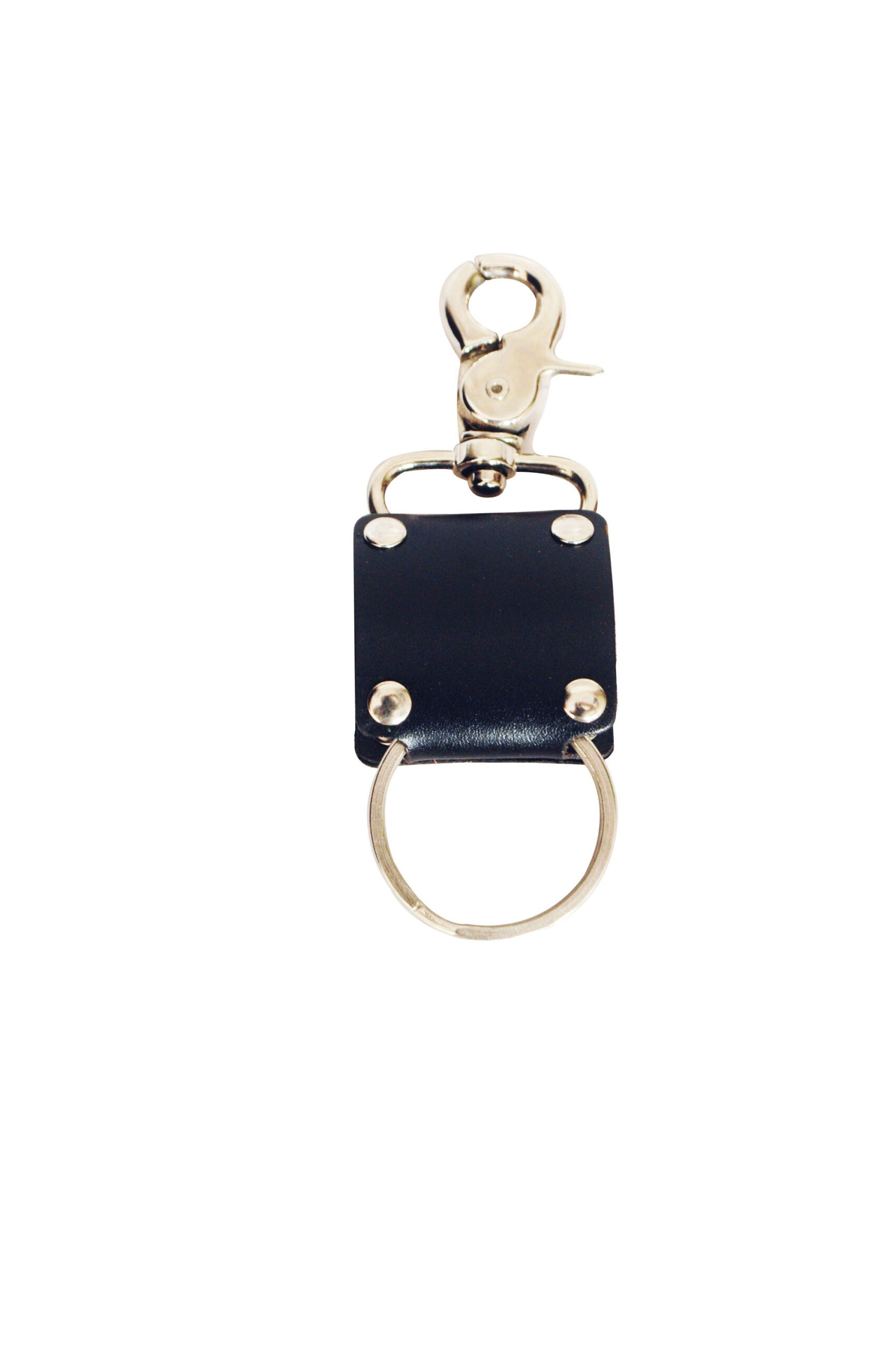 Genuine Leather Key Ring Black w/Bright Fitting - Breeze tools