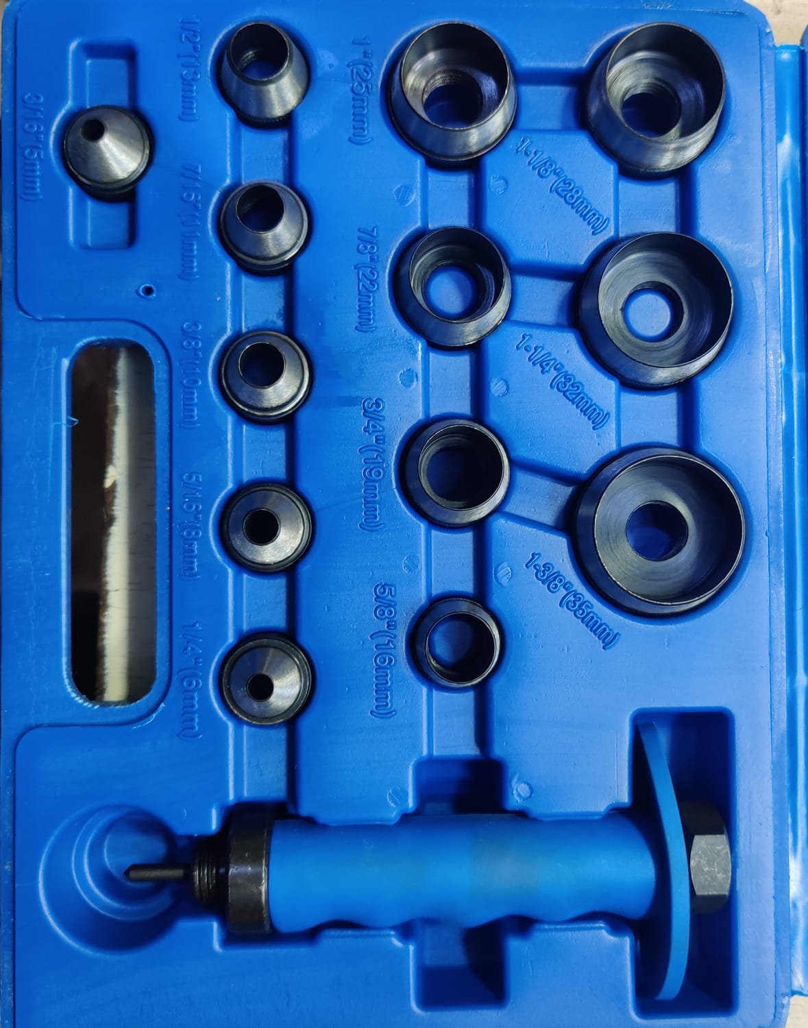BreCraft®14-Piece Heavy-Duty Hollow Hole Punch Set – Metric & Imperial ...