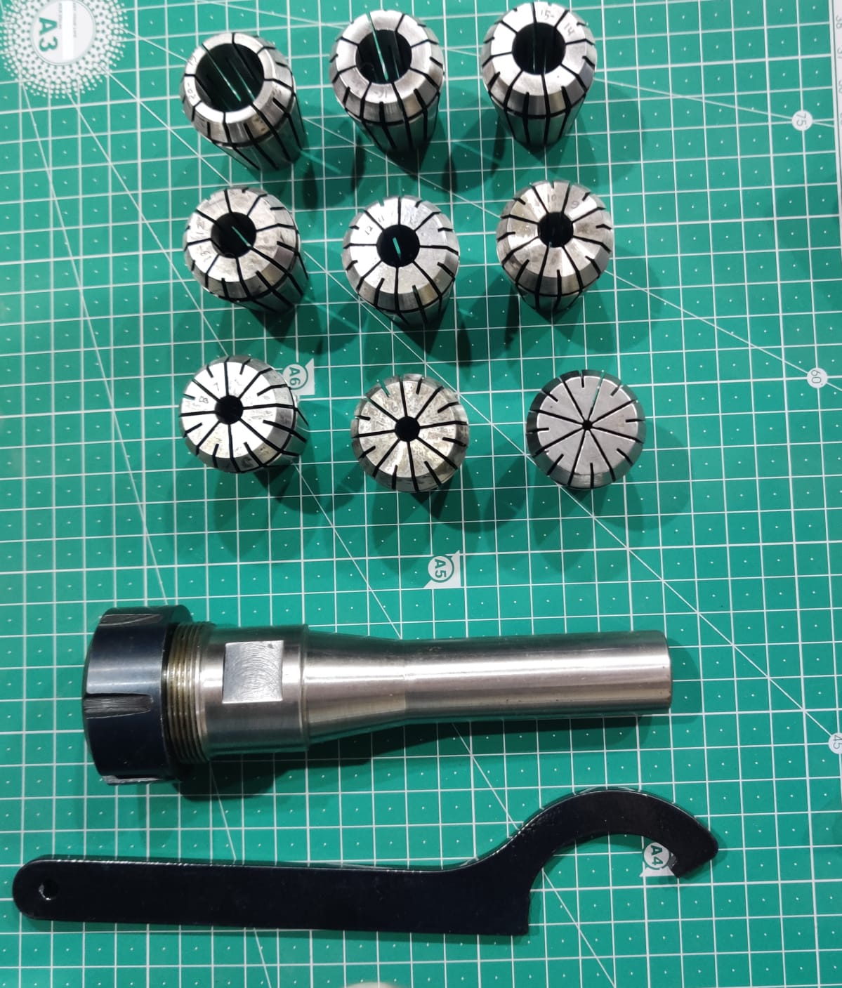 M1TR/R-8 Adaptor ,ER 32 Collets & Spanner Set For Milling Machine ...