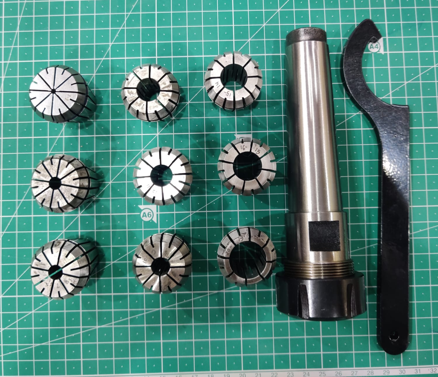 MT-4 Adaptor ,ER 32 Collets & Spanner Set For Milling Machine - Breeze ...
